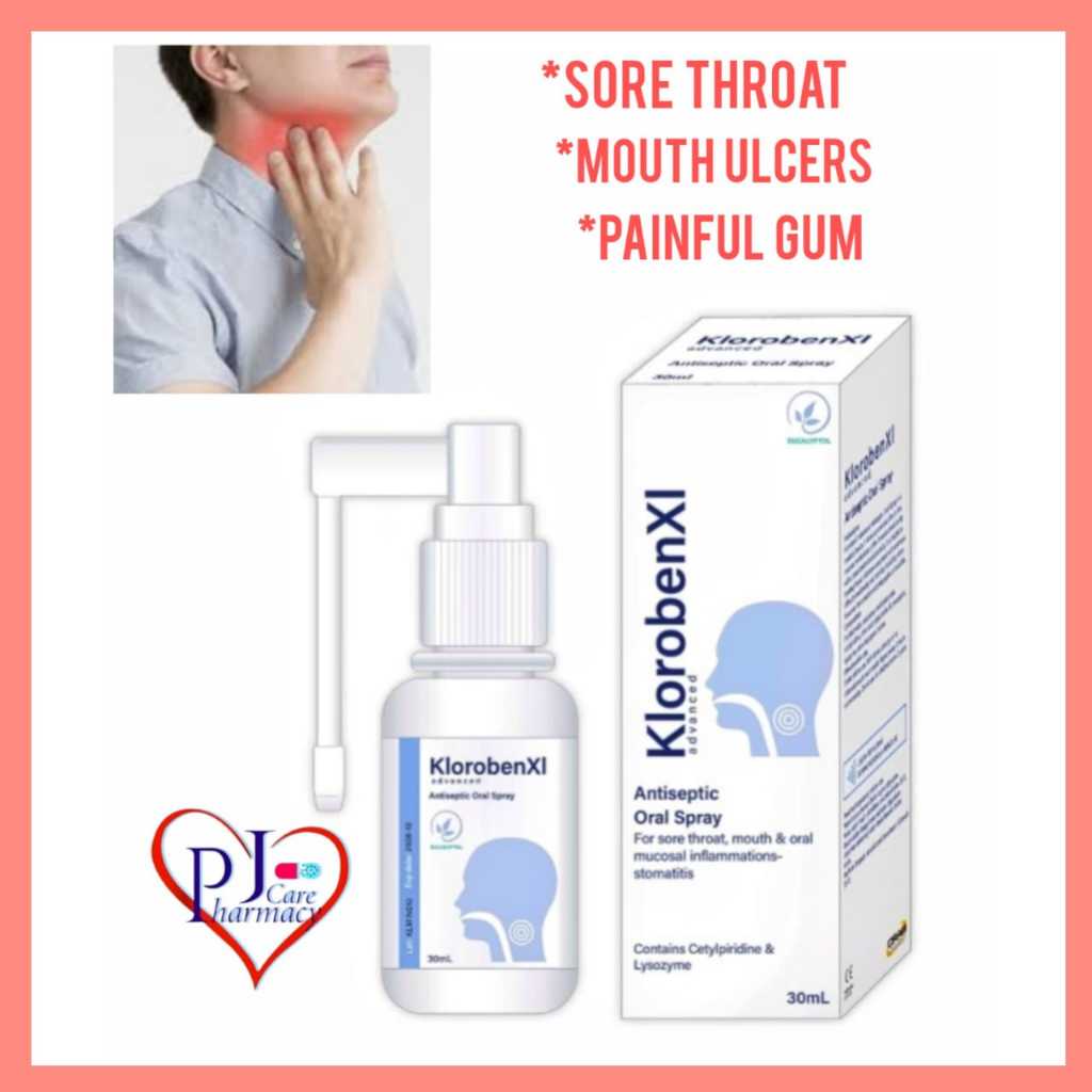 KLOROBENXL ADVANCED ANTISEPTIC ORAL SPRAY 30ML [EXP 10/2027] SORE ...