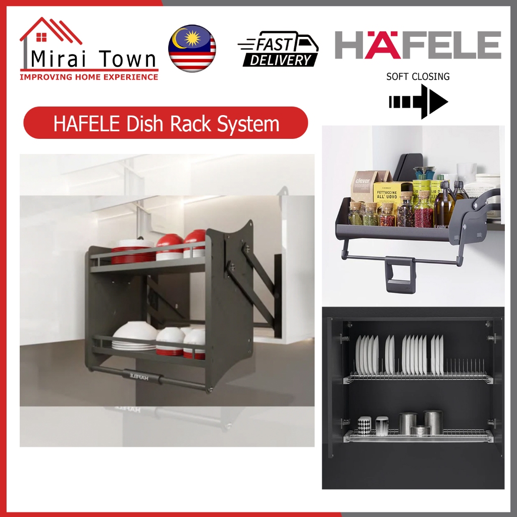 HAFELE Luxury Dish Rack Elevator Kitchen Organizer Storage Cabinet 2 ...