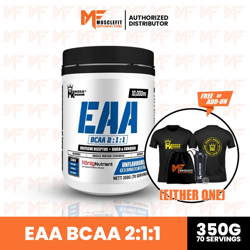 Muscle Kingdom Essential Amino Acid EAA + BCAA 2:1:1 Unflavored 350 g ...