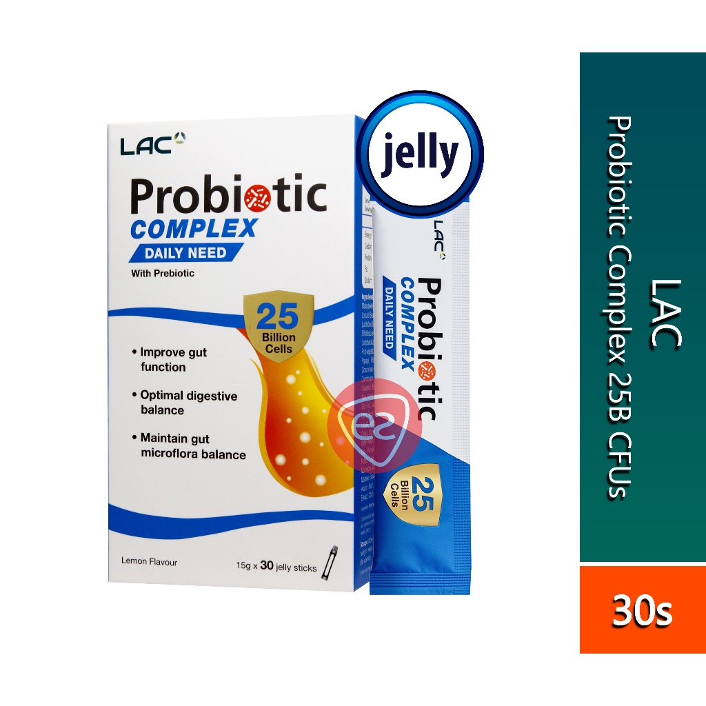 LAC Probiotic Complex 25 Billion CFUs 15g x30 Jelly Sticks Daily Need ...