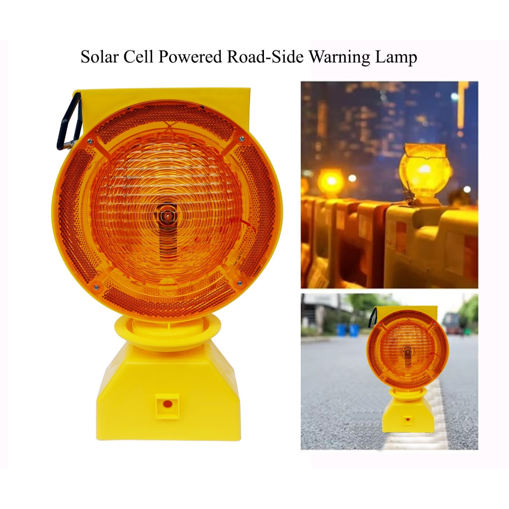 Road Safety Light Road Warning Lamp Solar Power Beacon Light Flashing ...