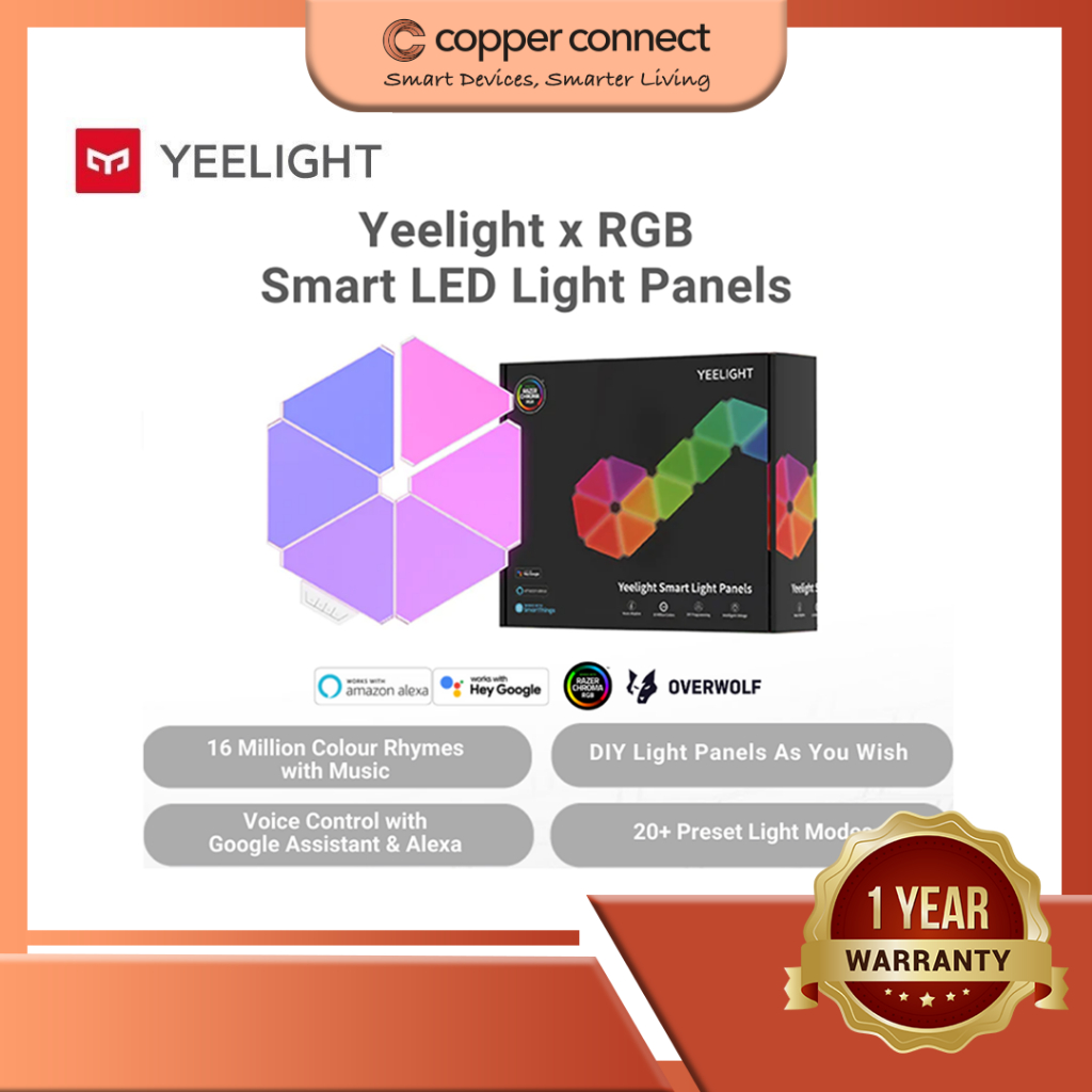 Yeelight Smart Rgb LED Light Panels Nanoleaf Lamp | Wifi Connection ...