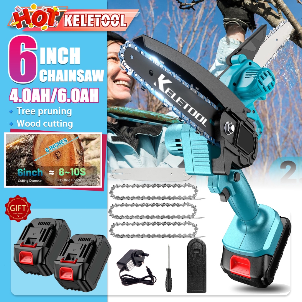 6 Inch chain saw Cordless Mini Handheld Pruning Saw Portable ...