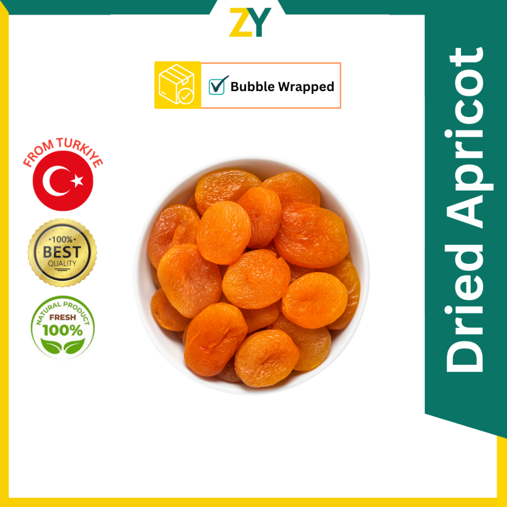 Dried Apricots Turkey Buah Aprikot Kering Turki Unsweetened Premium ...