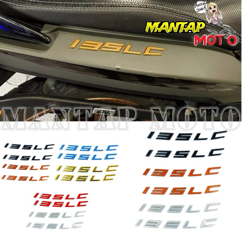1SET-2PCS YAMAHA LC135 STICKER LOGO EMBLEM TIMBUL 3D 135LC 135 LC V1 V2 ...