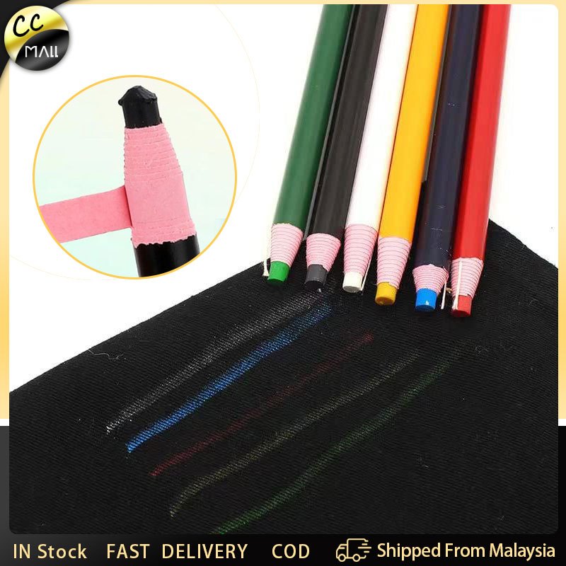 12 Pieces Colorful Sewing Mark Pencil Sewing Pull Line Crayon Tailor's ...
