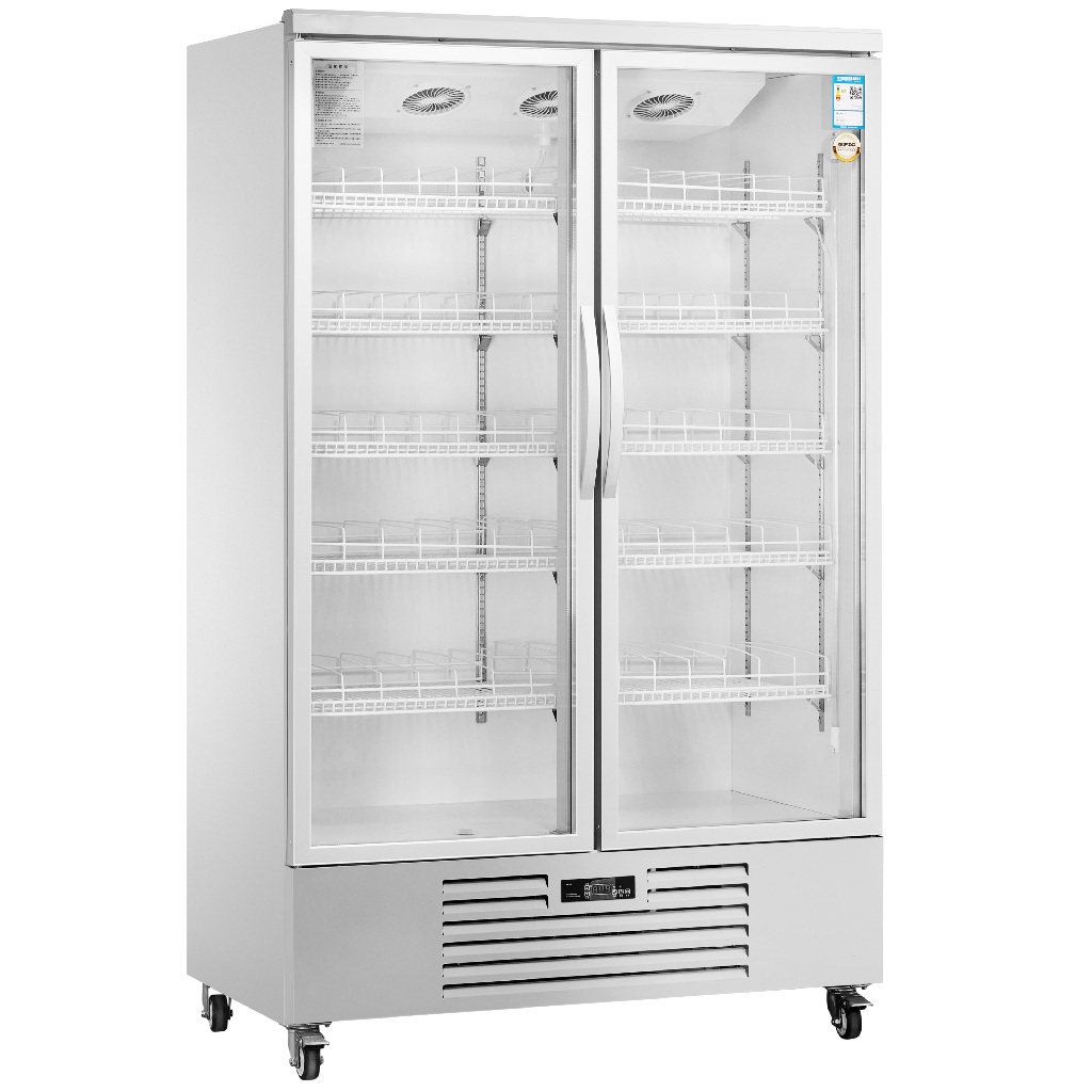 SnowVillage 880L Display Fridge Chiller | 2-Glass Door Showcase ...