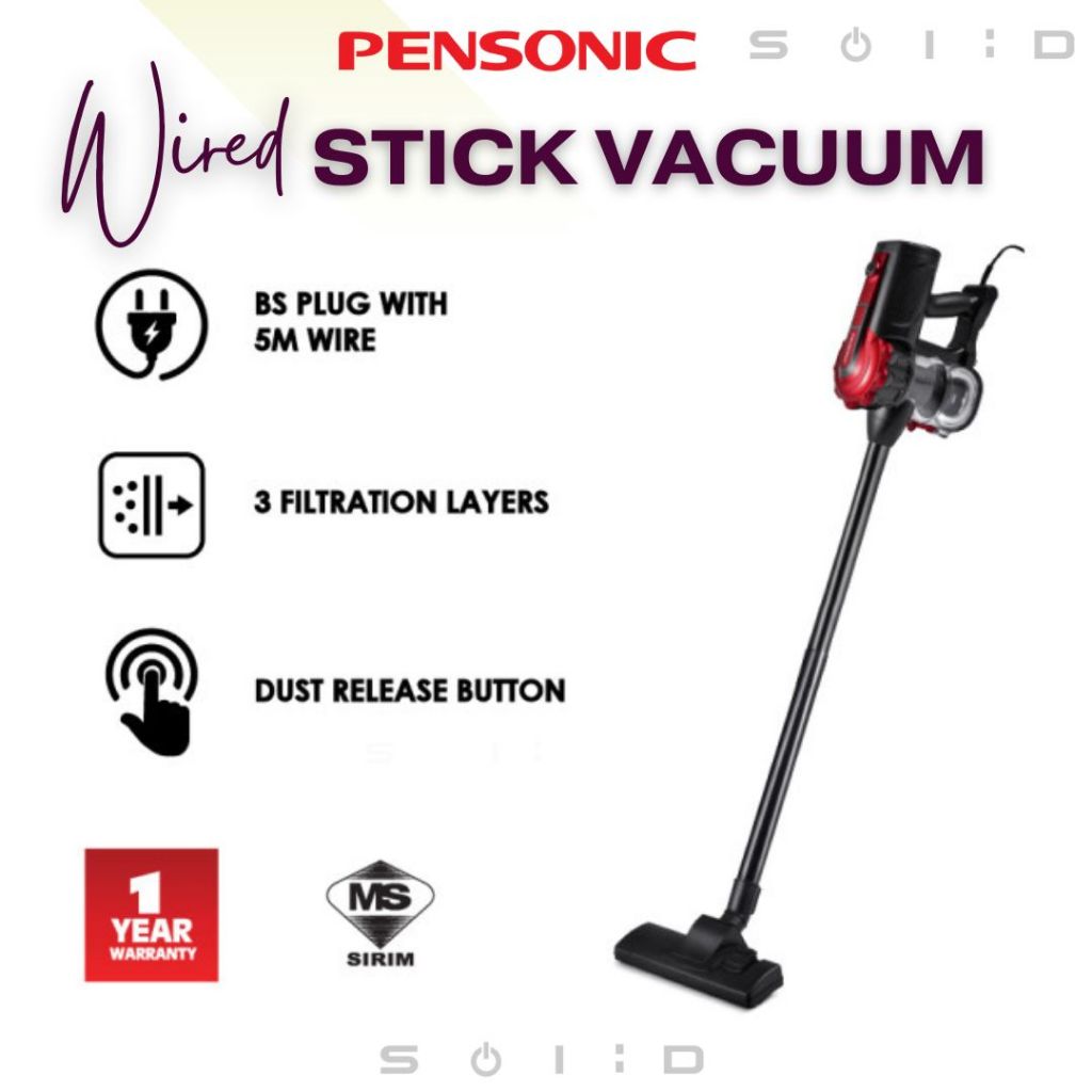 Pensonic Wired Stick Vacuum 600W, PVC-1005H | Shopee Malaysia