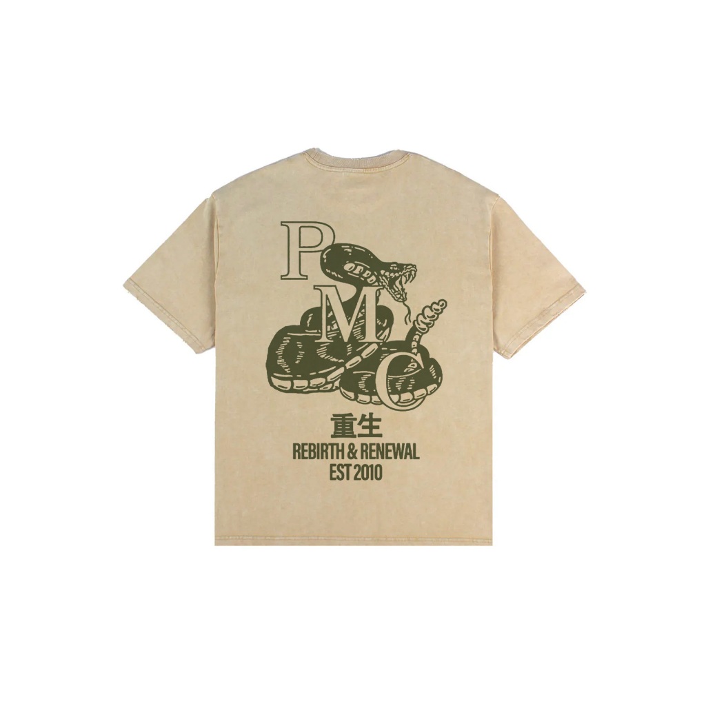 PMC Stoned Washed Rebirth Tee Cream | Shopee Malaysia