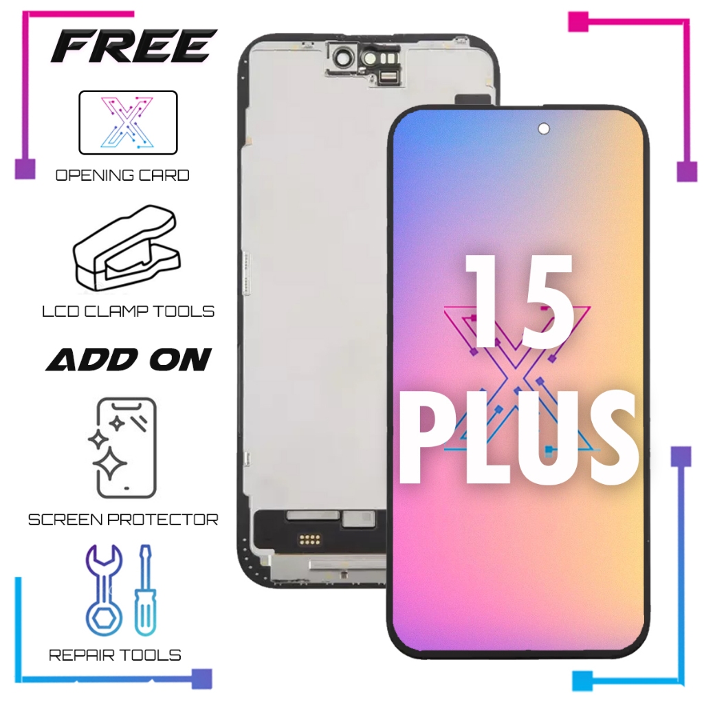 Lcd Compatible For IP 15 Plus (With Touch Screen Display) | Shopee Malaysia