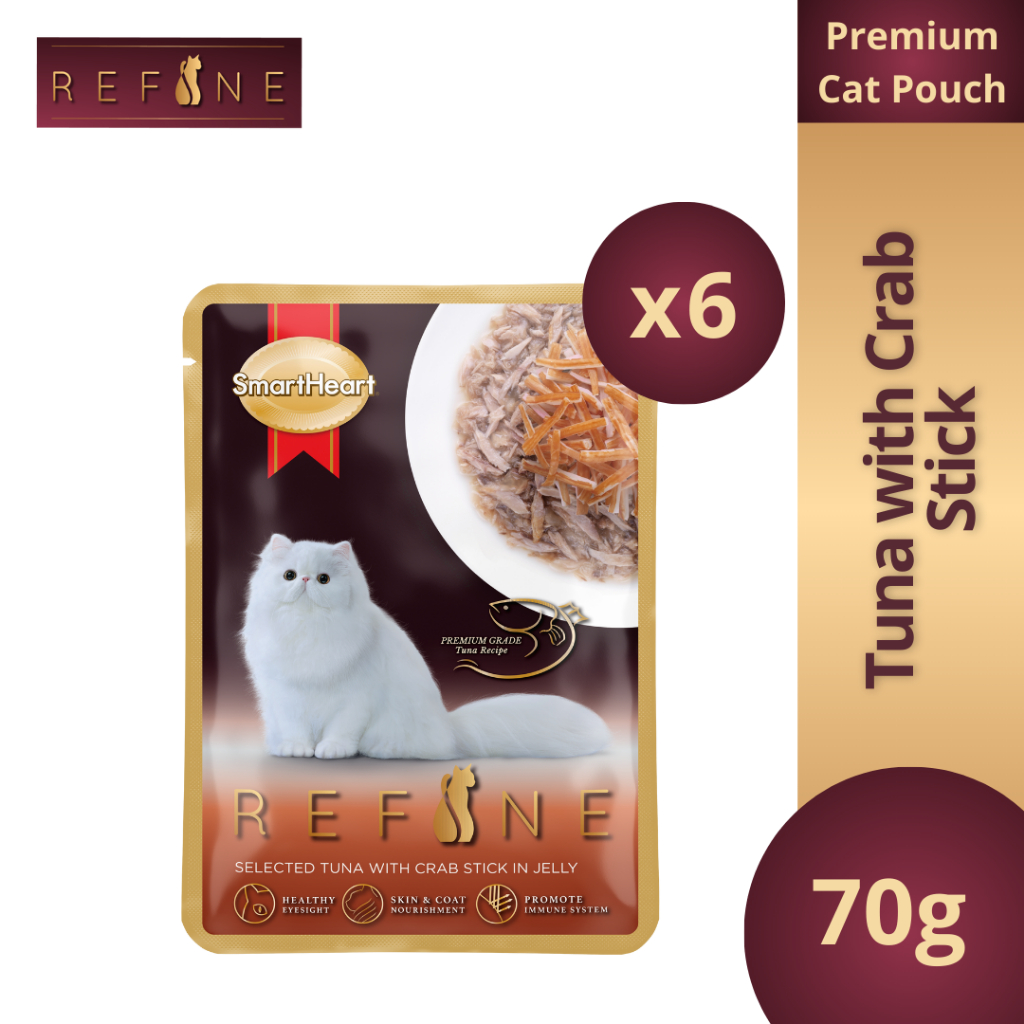 [BUNDLE] REFINE Premium Cat Pouch - Selected Tuna With Crab Stick In ...
