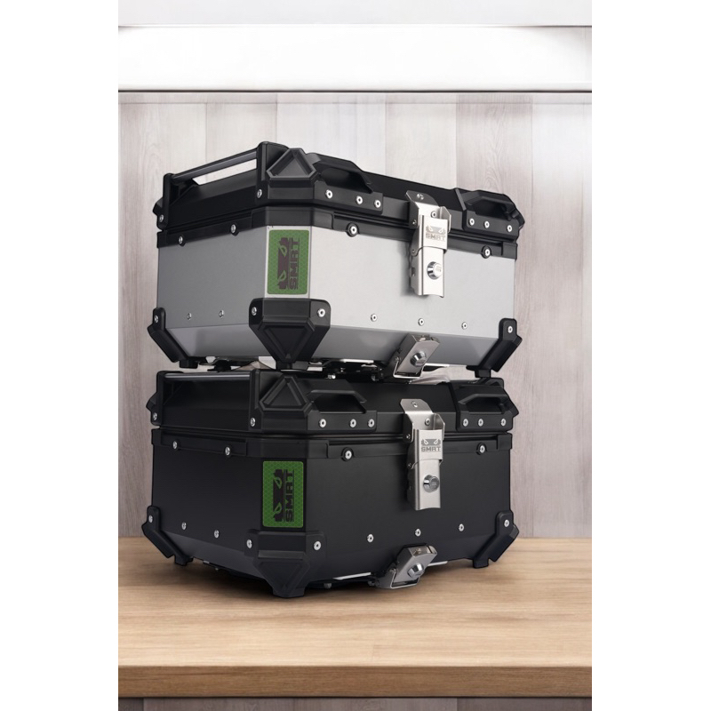 SMRT Top Box Aluminium 28L 45L Top Box Black Silver Aluminium Box ABS ...