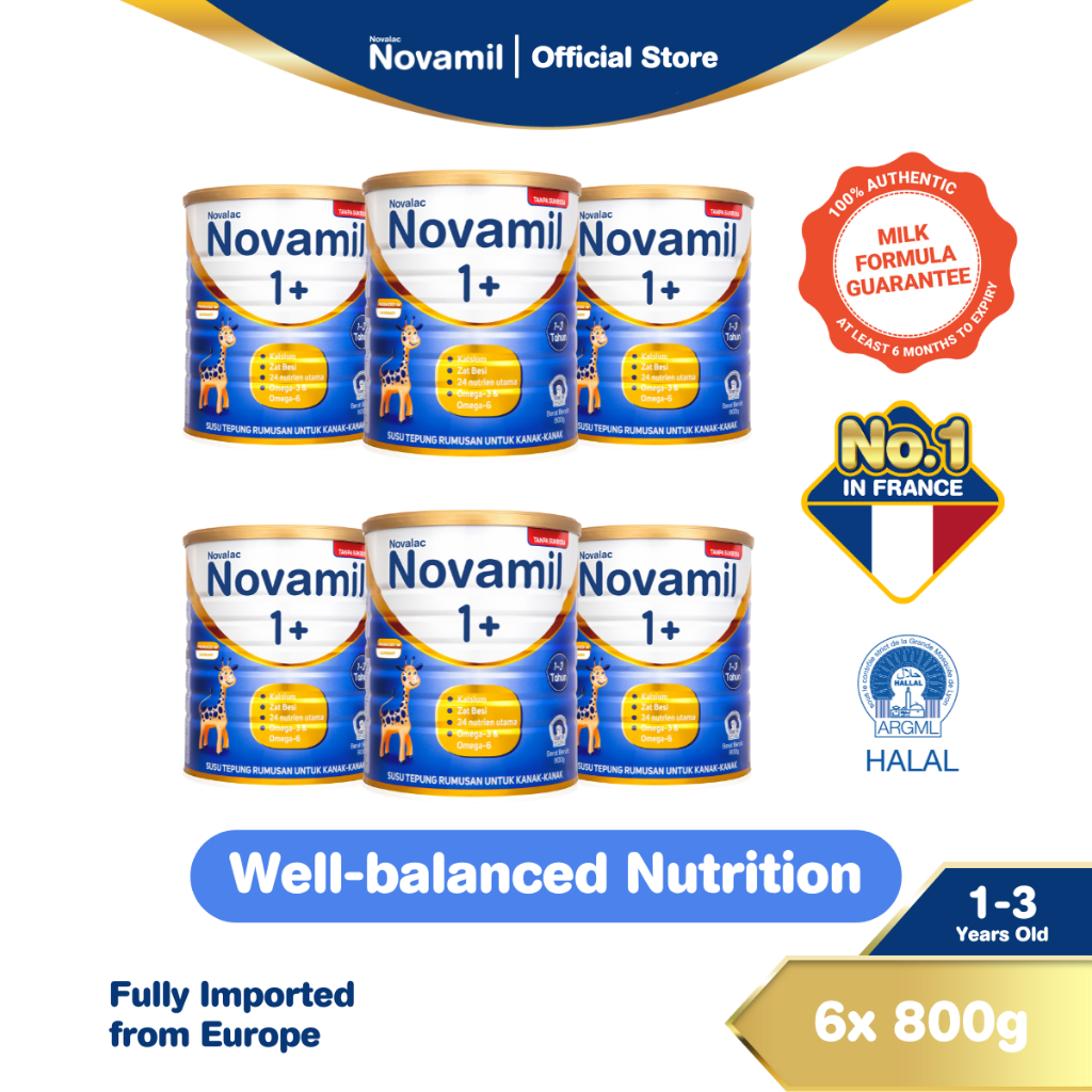 [Bundle of 6] Novamil 1+ for Balanced Nutrition 1-3 Years Old 800g ...
