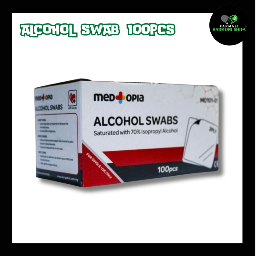 Bergamot Alcohol Swab 70% Isopropyl Alcohol 100pcs | Shopee Malaysia