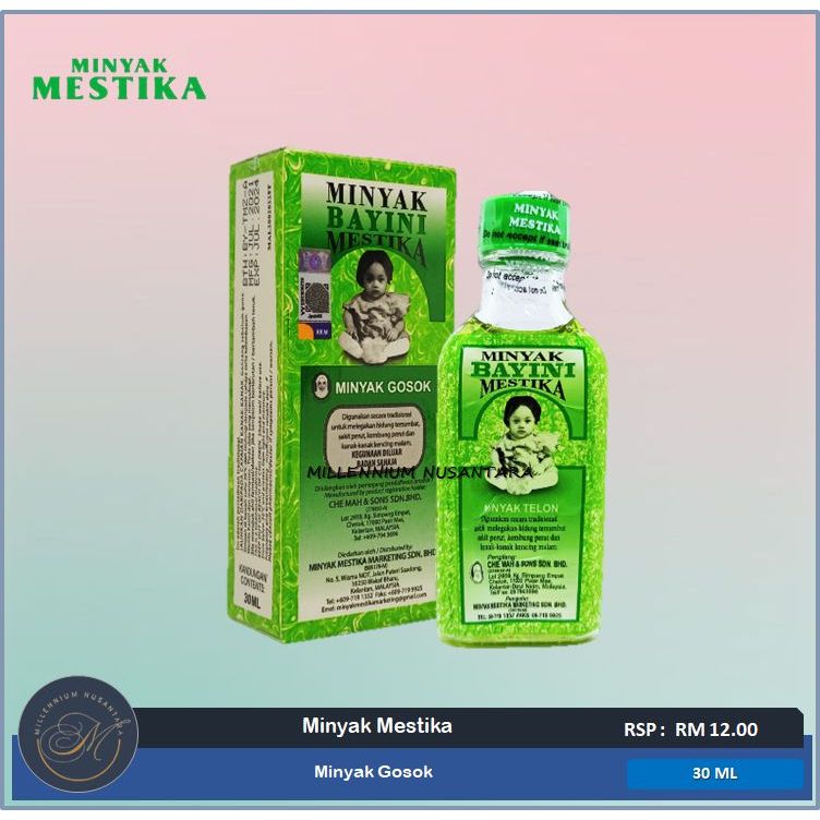 Minyak Bayini Mestika Medicated Oil / Gosok ( Telon Oil ) 30ml | Shopee ...
