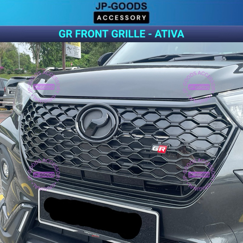 Perodua Ativa 2021 GR Front Grill Gloss Black Mini Cooper Style Piano ...
