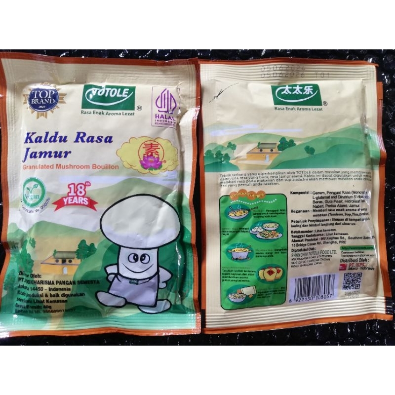 (Ready stock) Kaldu Rasa Jamur TOTOLE Halal 1 Pcs 40g | Shopee Malaysia