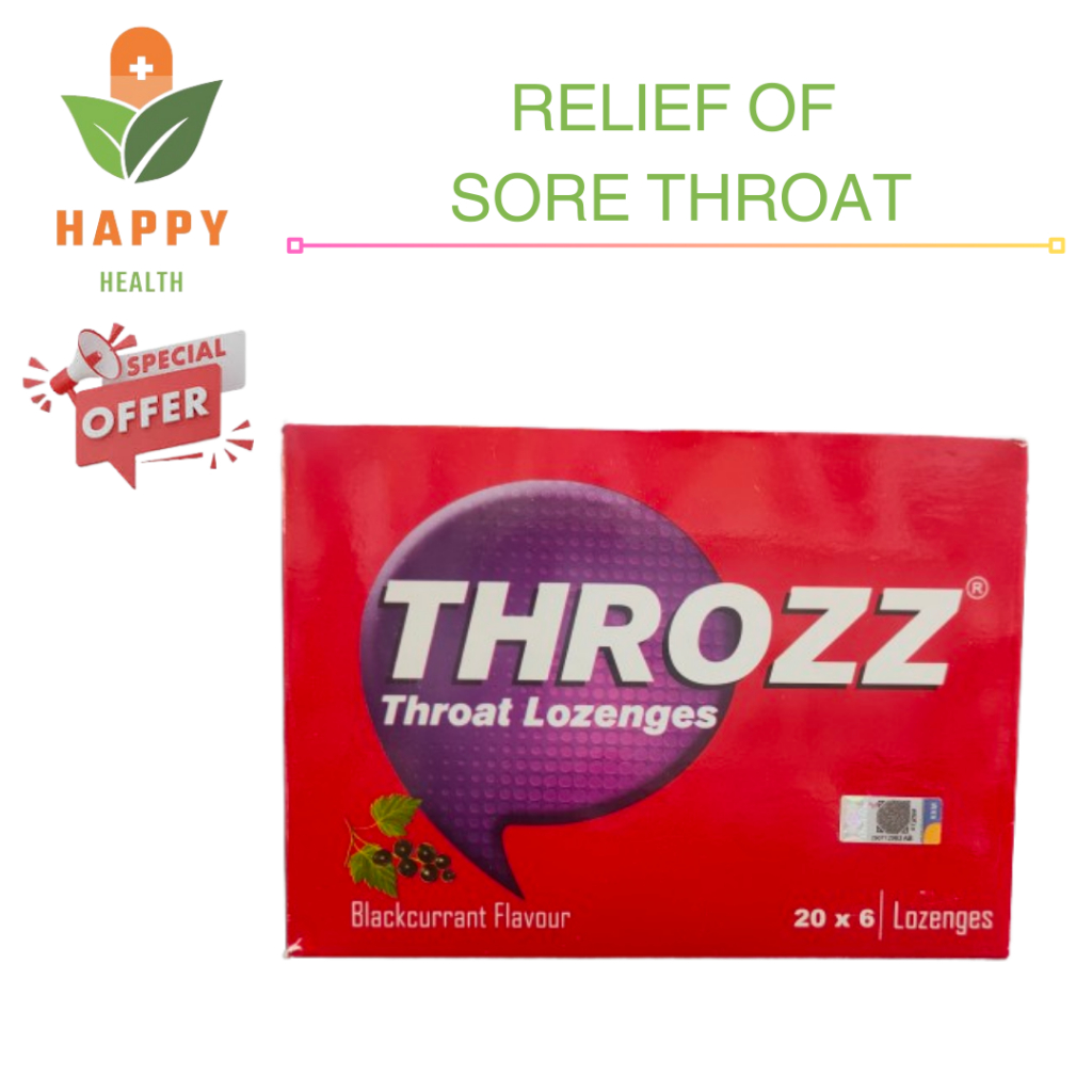 [ Exp 3/2028 ] Throzz Throat Lozenges ( 20 strips X 6 lozenges ...