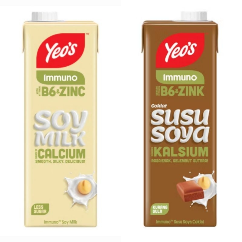🥛 Yeo's Soya Susu Immuno with Vitamin B6 & Zinc Soy Milk Calcium (Expired Sep 2025) | Shopee ...