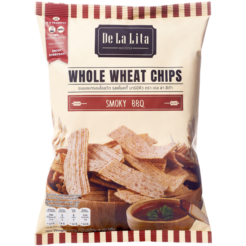 De La Lita - Whole Wheat Chips 70g - Smoky BBQ Flavour | Shopee Malaysia