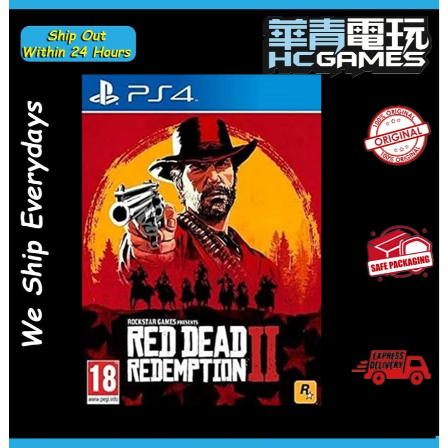 PS4 Red Dead Redemption 2 (English-Disc-New Seal) RDR 2 / 荒野大镖客 救赎 2 ...