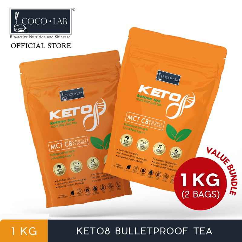 Keto8 Tea X 1KG | Bulletproof Keto Tea with MCT C8 - no added sugar ...