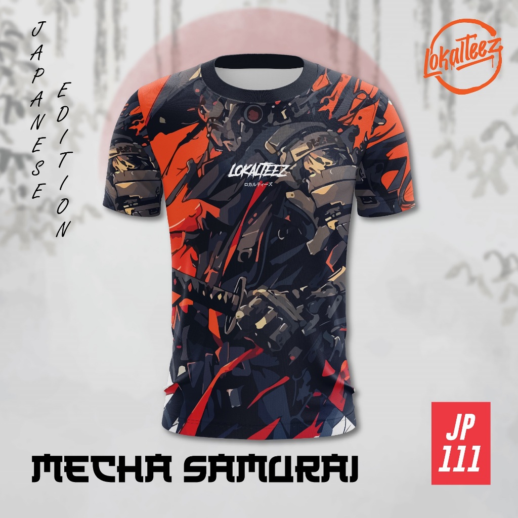 JP111 Japanese NIHON Edition MECHA SAMURAI 150GSM MICROFIBER EYELET JERSEY | Shopee Malaysia