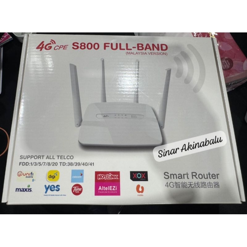 MODEM WIFI ROUTER 4G LTE CPE S800/ CP300 SUPPORT ALL TELCO (MOD ...
