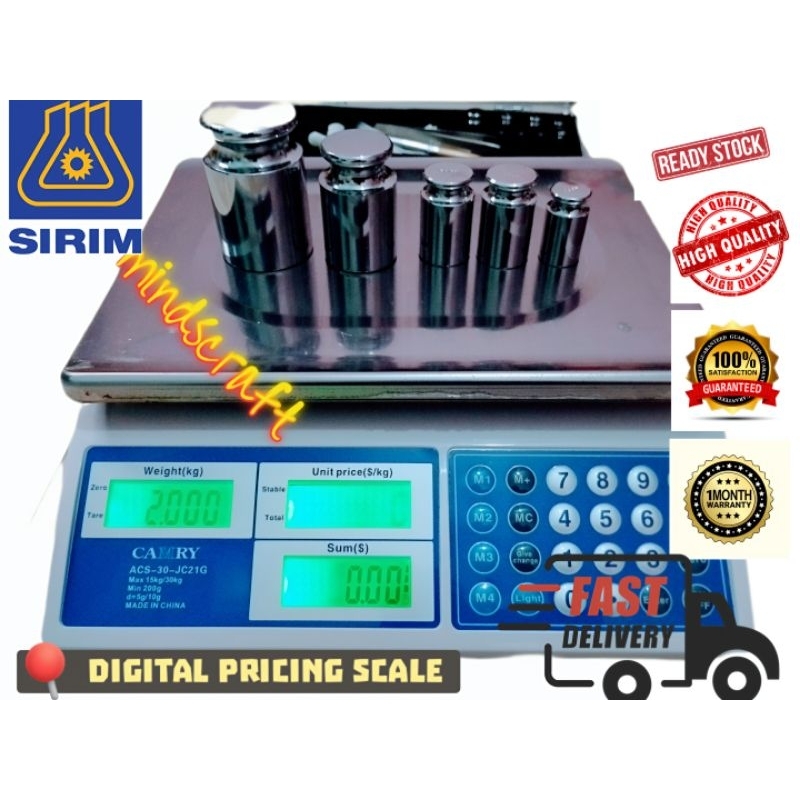 🔥HARGA JIMAT!!🔥 TIMBANG 3OKG DIGITAL PRICING COMPUTING SCALE CAMRY ...