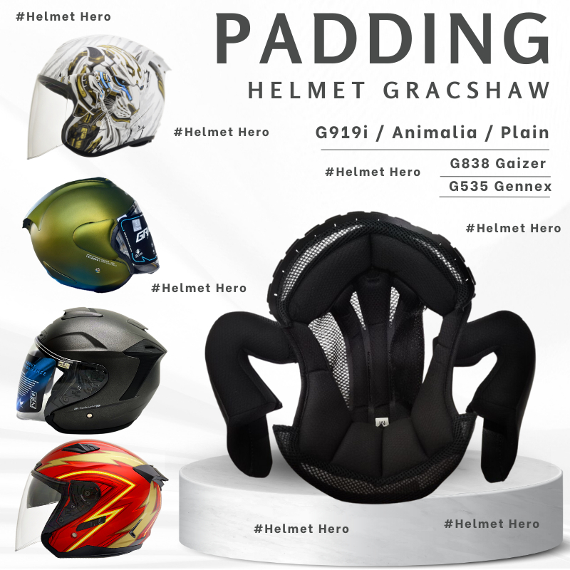 (PADDING) Gracshaw Helmet Gaizer G838 / Gennex G535 / Geomax G555 Inner ...