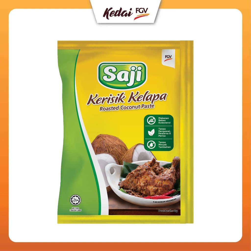 SAJI Kerisik Kelapa–Roasted Coconut Paste (40g) | Shopee Malaysia