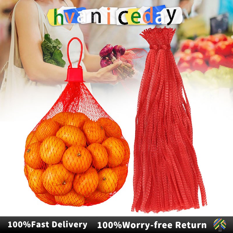 100Pcs Vegetable Net Bag Fruits Food Seafood Mesh Eggs Packing Bag Mesh ...