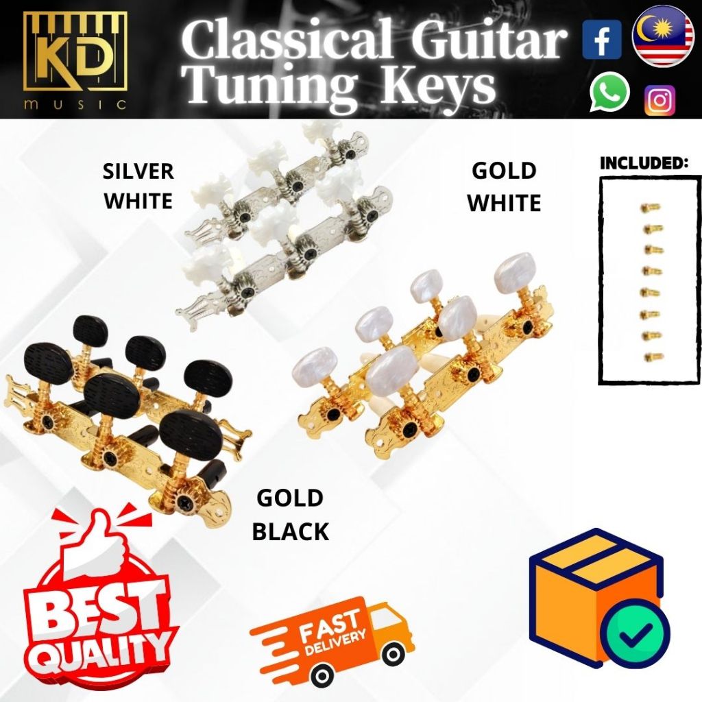 ☆CLASSICAL GUITAR ACCESSORIES ☆CLASSICAL GUITAR TUNING PEGS KEYS SET RP ...