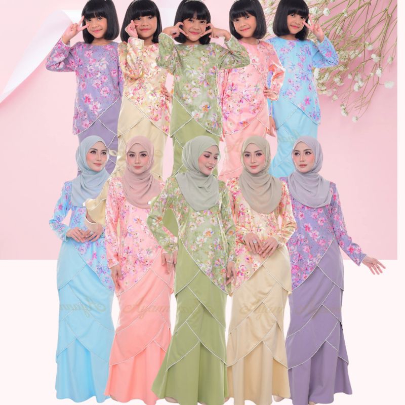 SEDONDON IBU DAN ANAK FELISHA / BAJU KURUNG PLUS SIZE / BAJU KURUNG ...