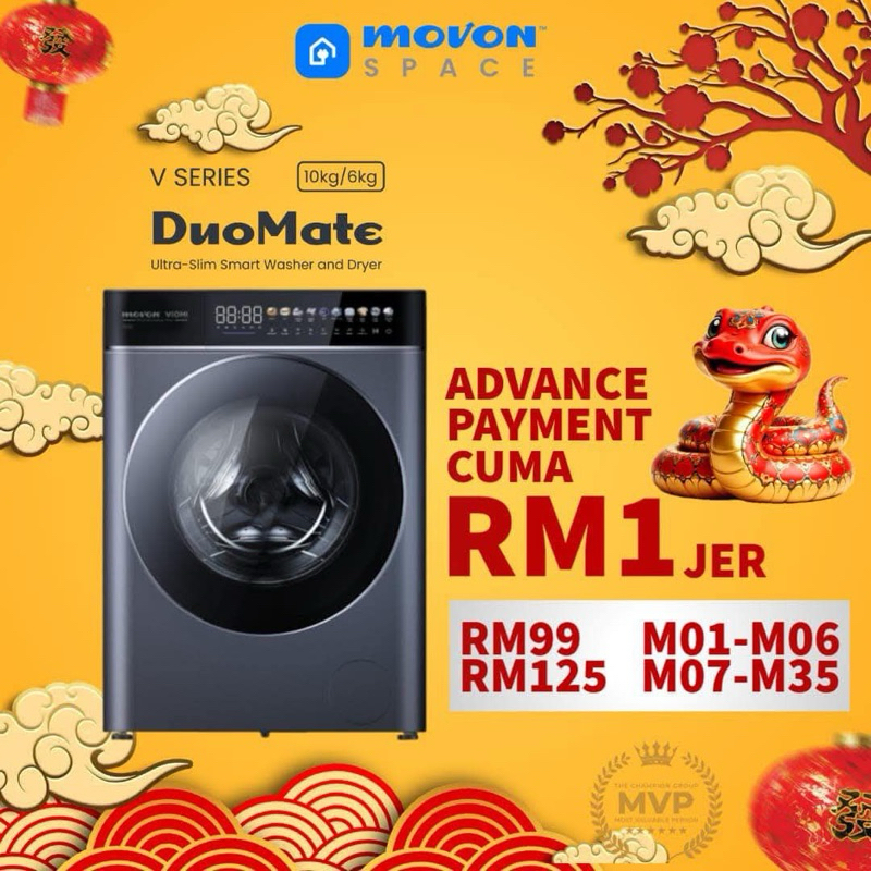 PENDAFTARAN RM1 DUOMATE WASHER DRYER 2 in 1 basuh terus kering jimat ...