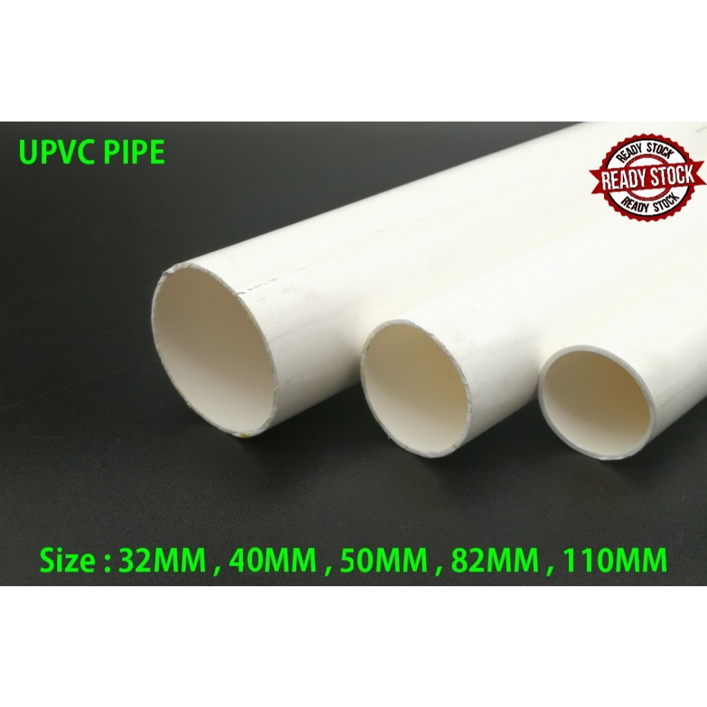 32MM 40MM 50MM | 3 FEET | ORIGINAL BINA BBB UPVC HYDROPONIC PIPE | PAIP AIR PVC | PUTIH | WHITE ...