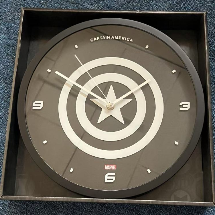 Wall Clock 30cm Marvel Super Hero Captain America Iron Man Spider Man ...