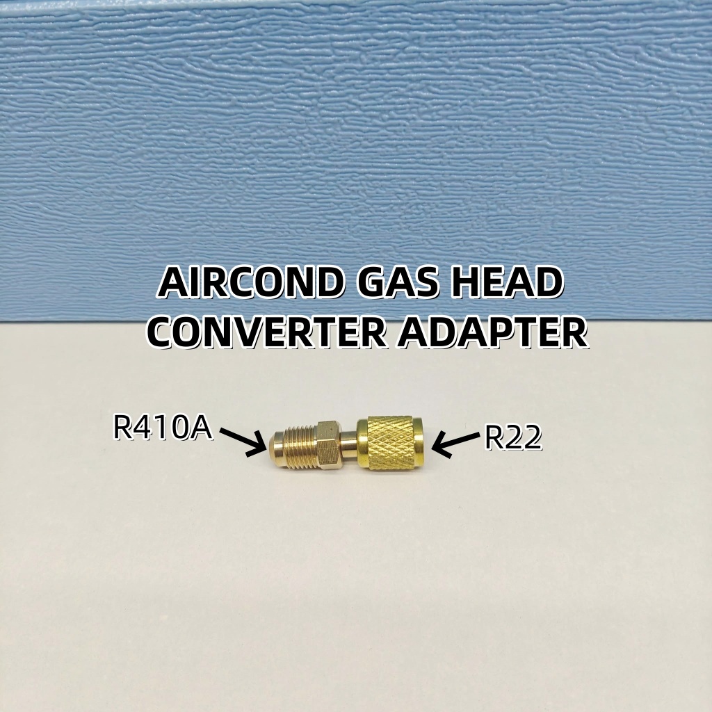 (R410A TO R22) AIRCOND GAS HEAD CONVERTER ADAPTER STRAIGHT ( 1/4"- 5/16 ...