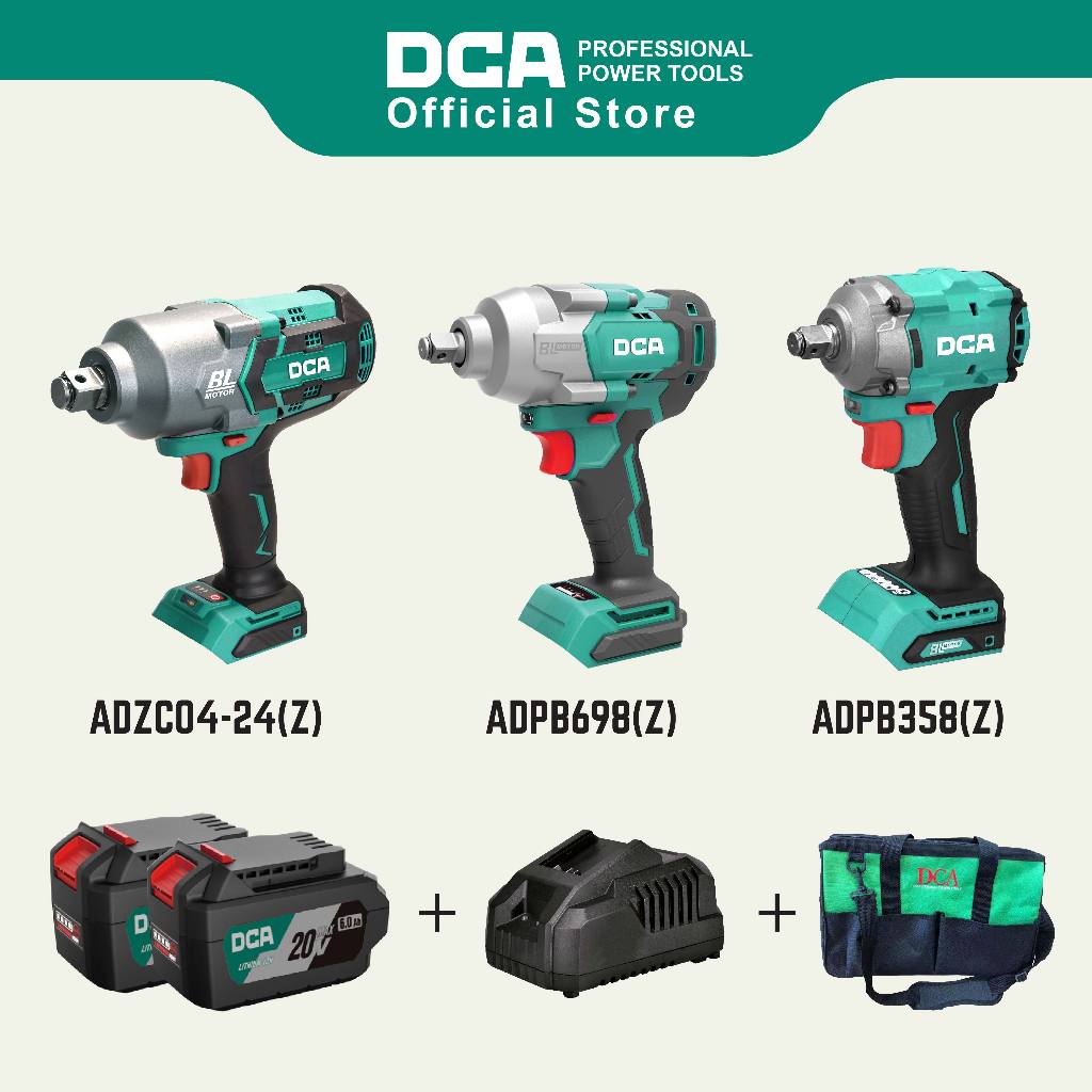 DCA Automotive Selection 20V Max Cordless Brushless Impact Wrench ADPB998(HK) + ADPB698(Z ...