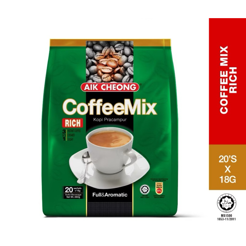 AIK CHEONG Coffee Mix 3in1 360g (18g x 20 sachets) | Shopee Malaysia