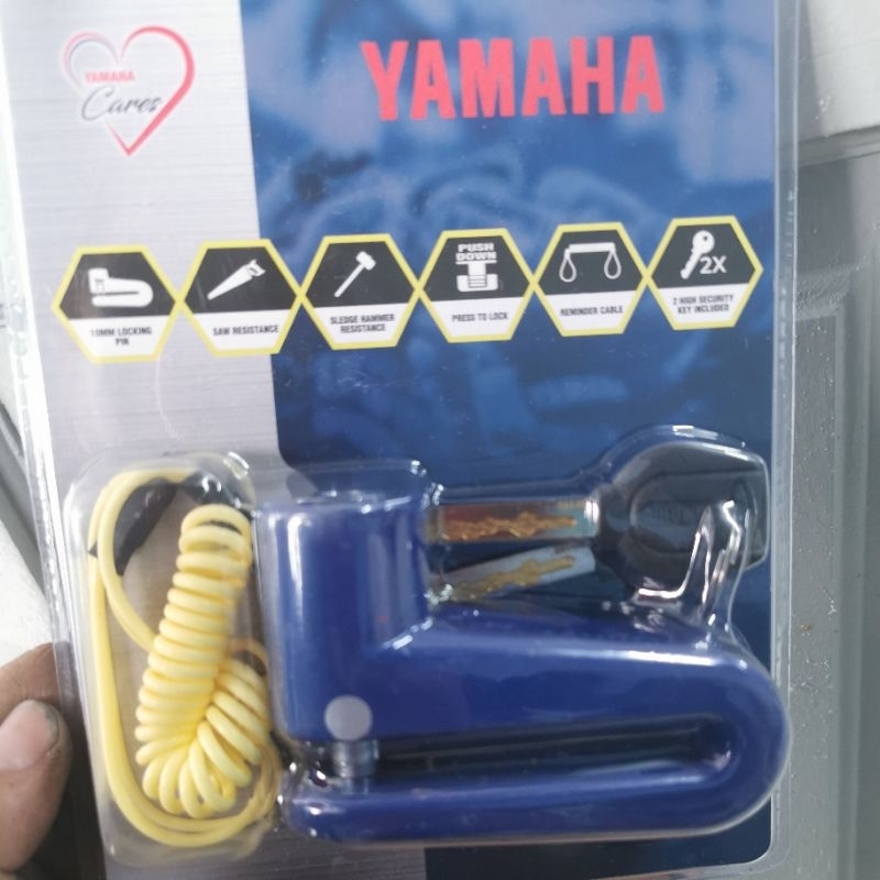 YAMAHA ORIGINAL SUPERBIKE DISC LOCK WITH REMINDER CABLE | Shopee Malaysia