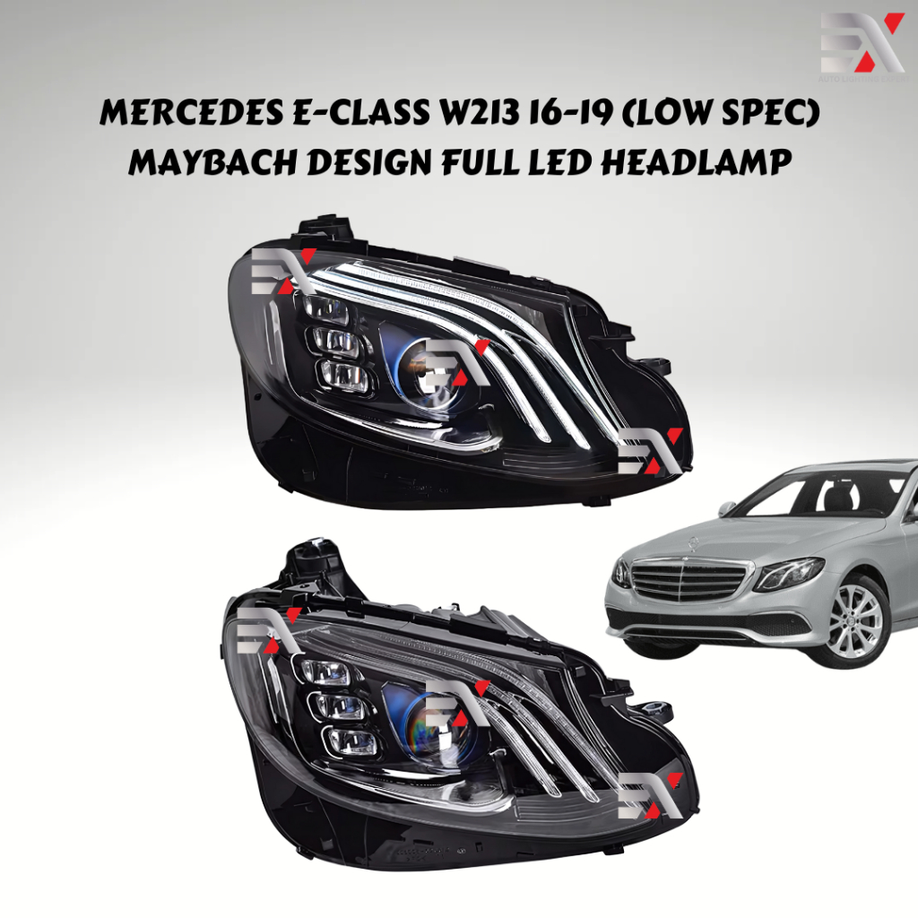 MERCEDES E-CLASS W213 16-19 (LOW SPEC) LED HEADLAMP - MAYBACH DESIGN ...