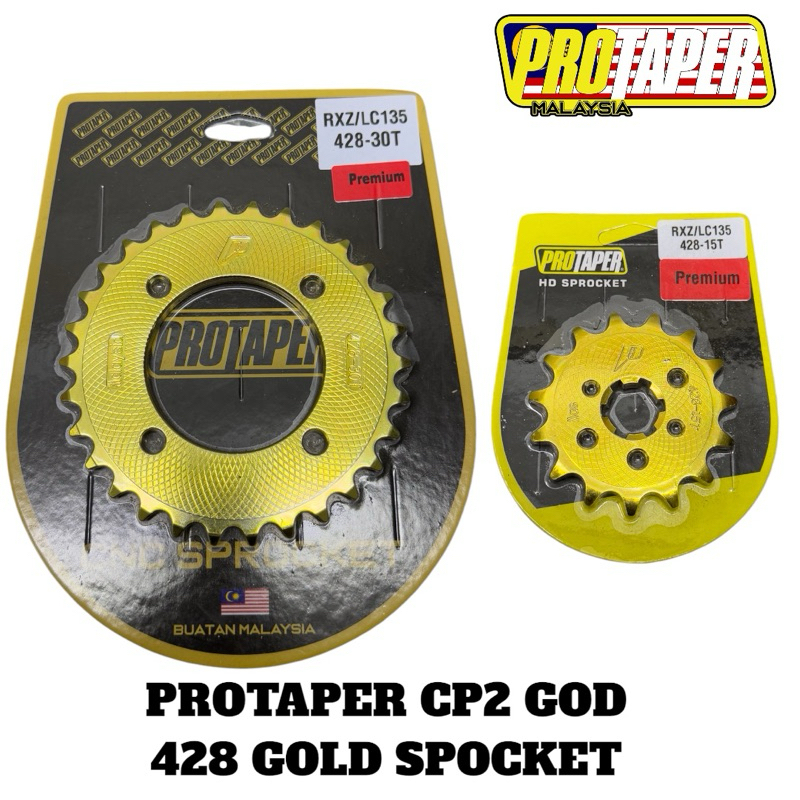LC/Y15/RXZ/Y125 PROTAPER CP2 428HD DIAMOND GOLD SPOCKET (4 LOBANG ...