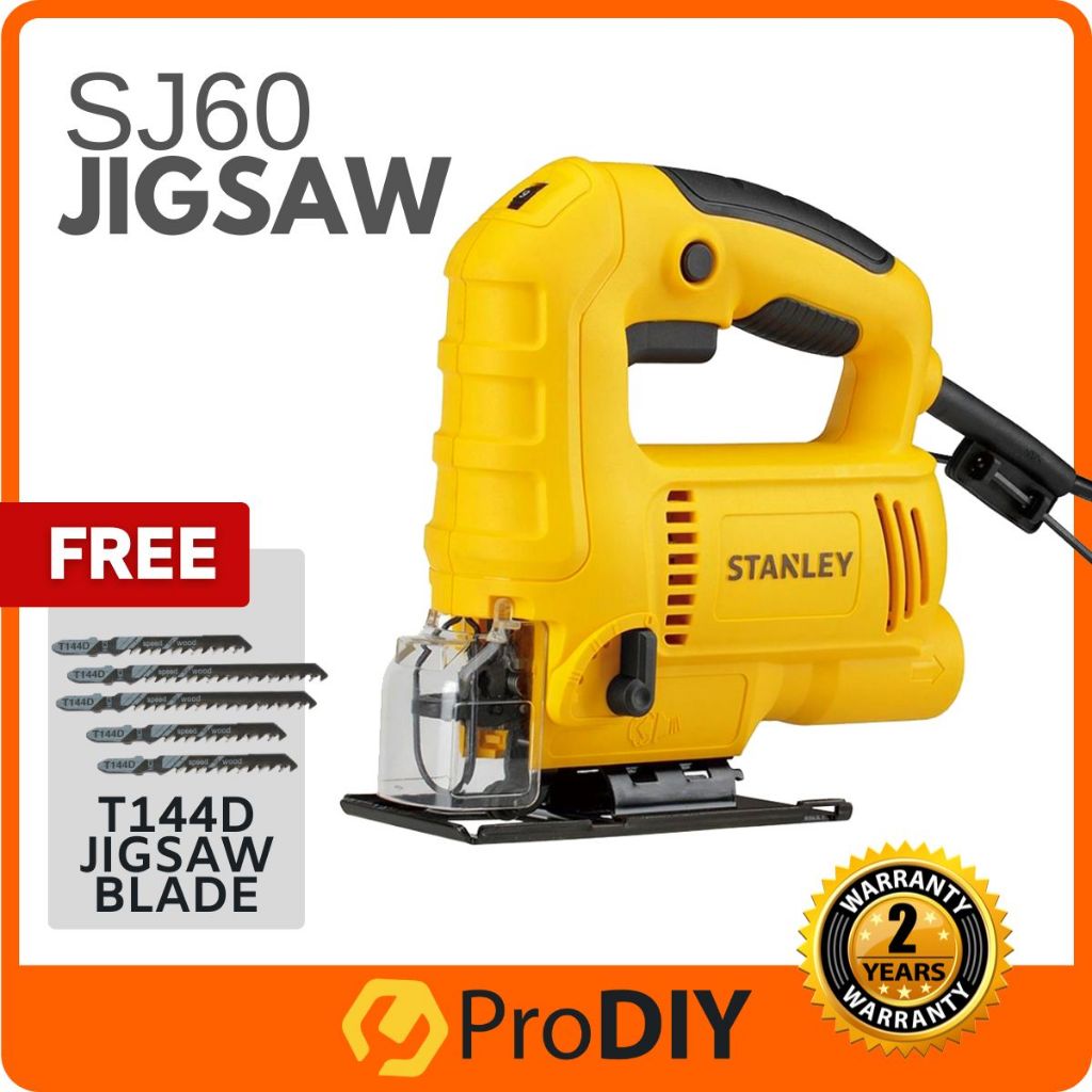 STANLEY SJ60 600W Power Jigsaw Variable Speed + 5pcs T144D Blade Jigsaw ...