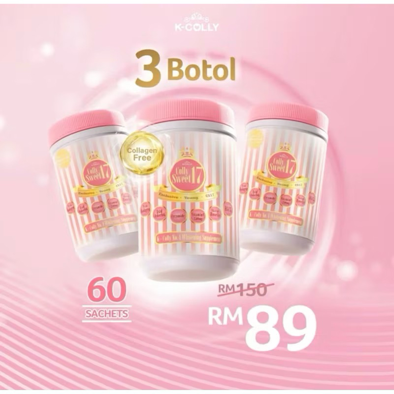 COMBO TRIPLE KCOLLY NEW FORMULATION 60 SACHET UNTUK CERAH DAN ...