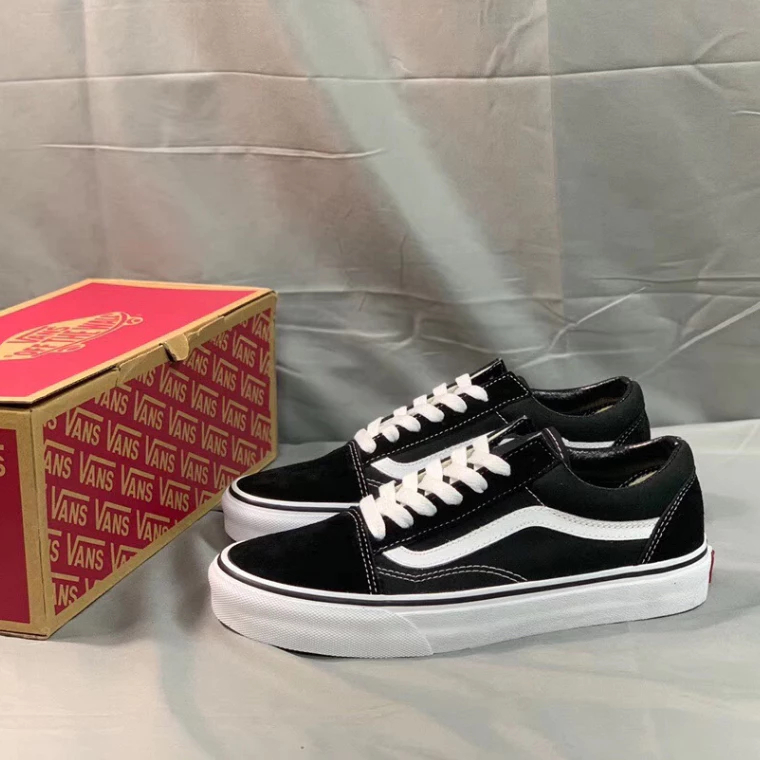 Van Old Skool Pro Black White Original 100% Original Van Shoes for Men and Women Original Van ...