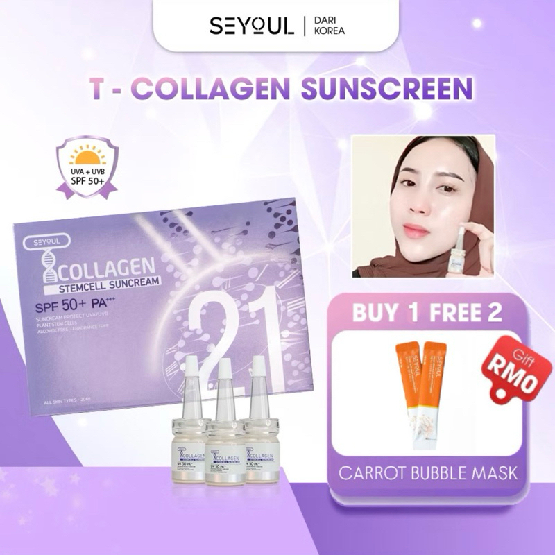 💯 NAAG Original SEYOUL T- Collagen Sunscreen Serum 3IN1, Sunblock Multi ...