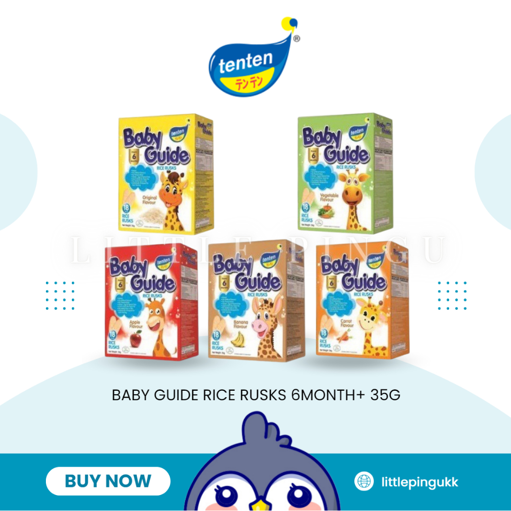 TENTEN BABY GUIDE RICE RUSKS 6MONTH+ 35G | Shopee Malaysia