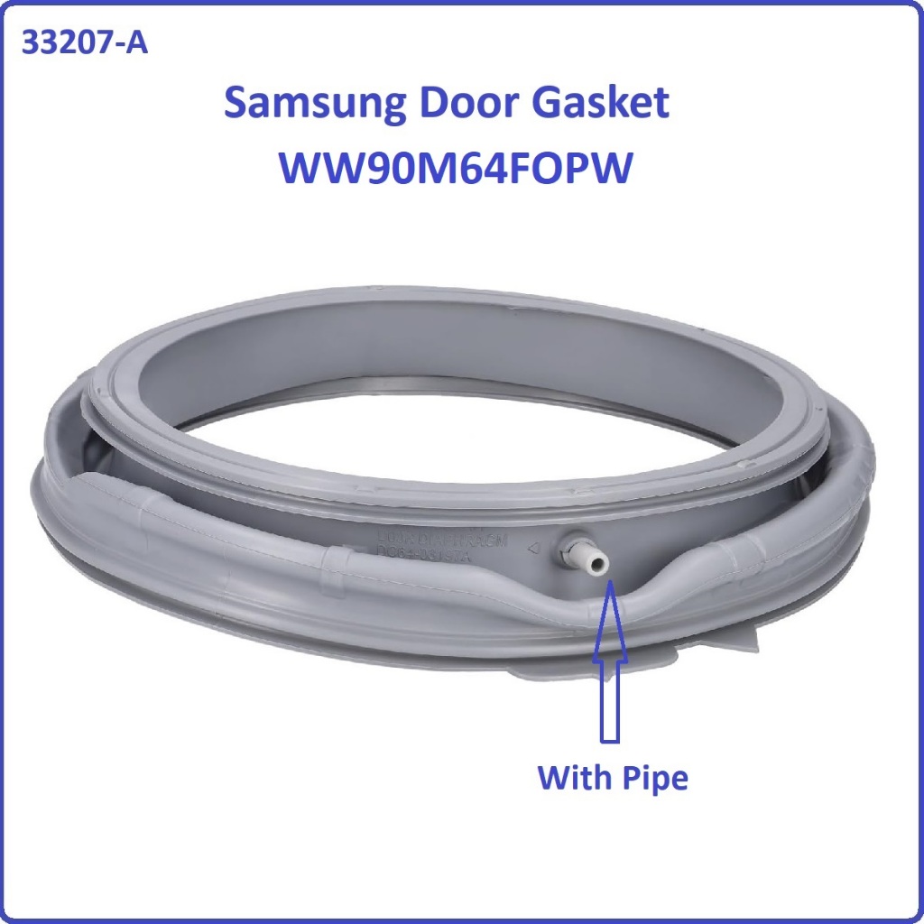 Samsung WW90M64FOPW Door Gasket Original with Pipe for washing machine ...