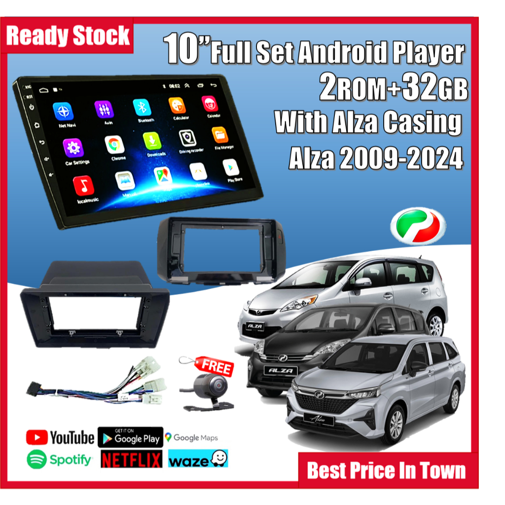 Perodua Alza 2009-2024 10" Android Player Car Player IPS Screen 2Ram ...